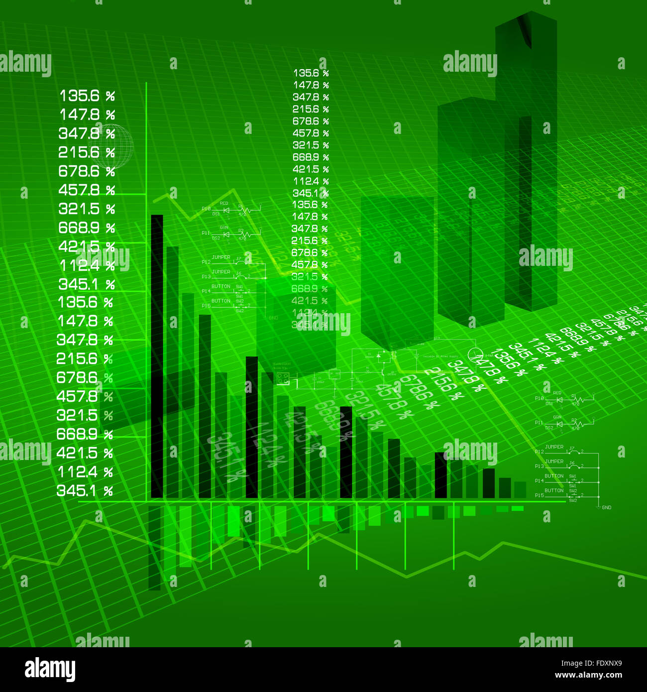 financial and business chart and graphs as symbols of growth Stock ...