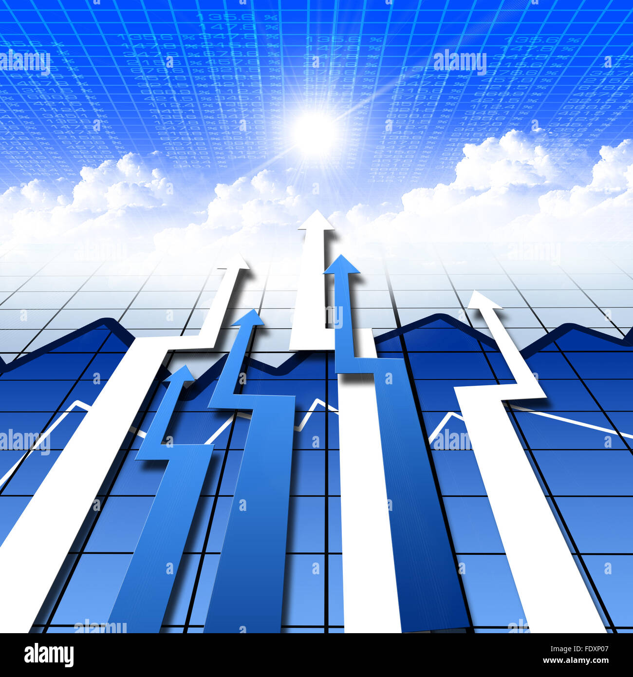 financial and business chart and graphs as symbols of growth Stock ...