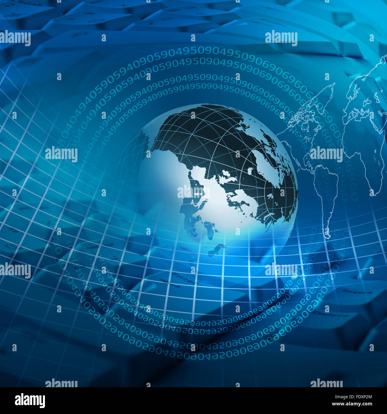 global business and modern global technology illustrated Stock Photo ...