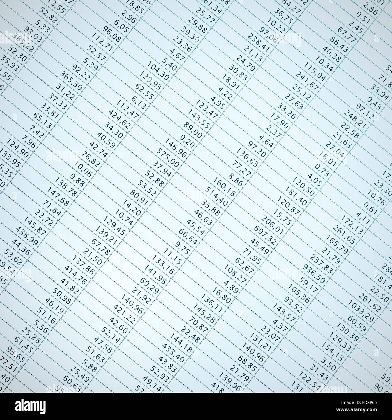Business data report selective focus close up. Monthly stock stats ...