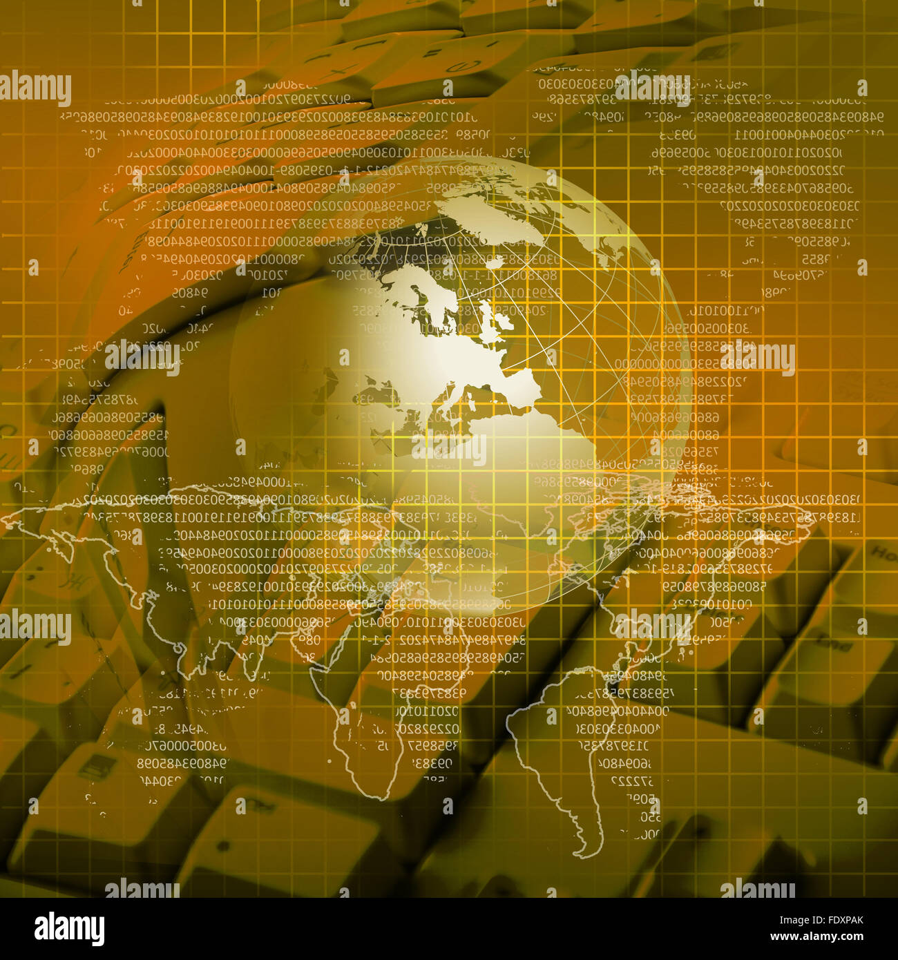 global business and modern global technology illustrated Stock Photo ...