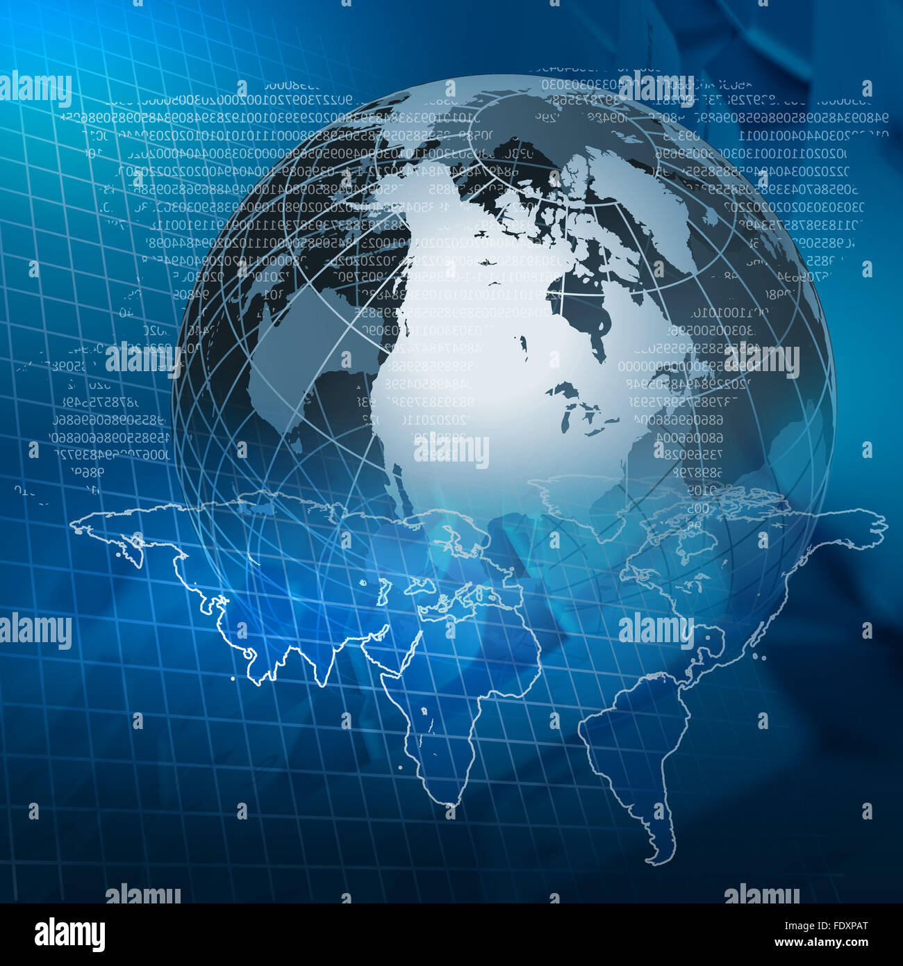 global business and modern global technology illustrated Stock Photo ...