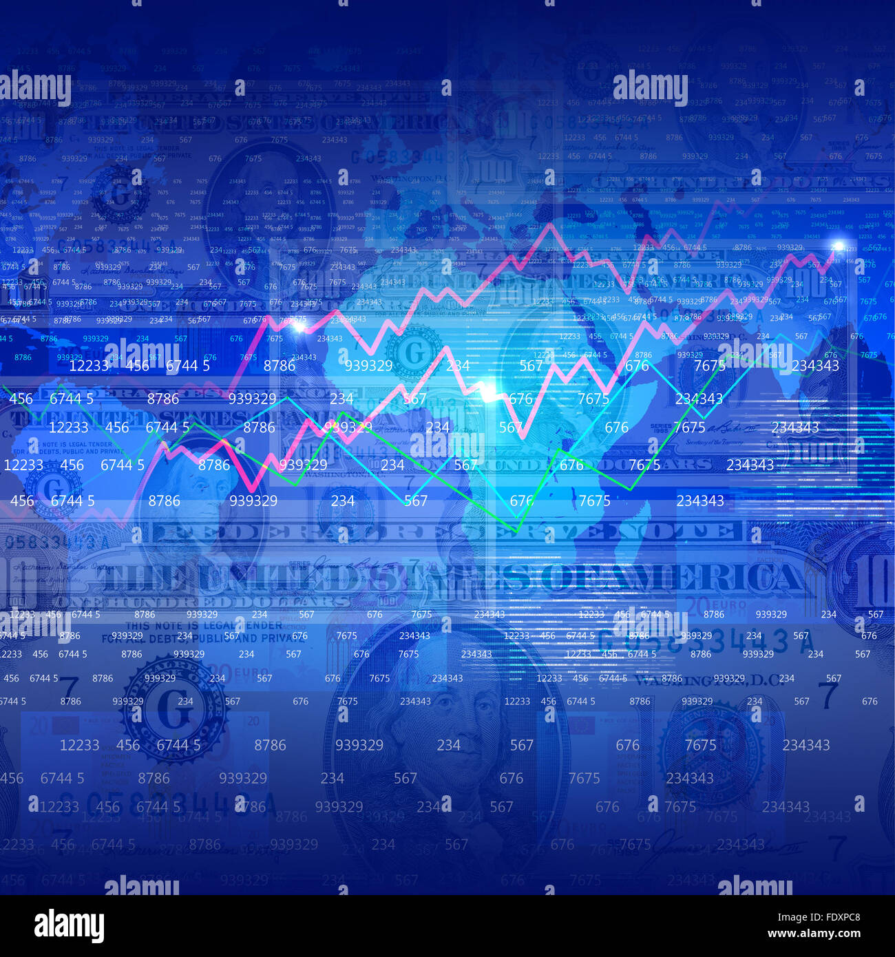 Abstract background with business elements. Symbol of a successful ...