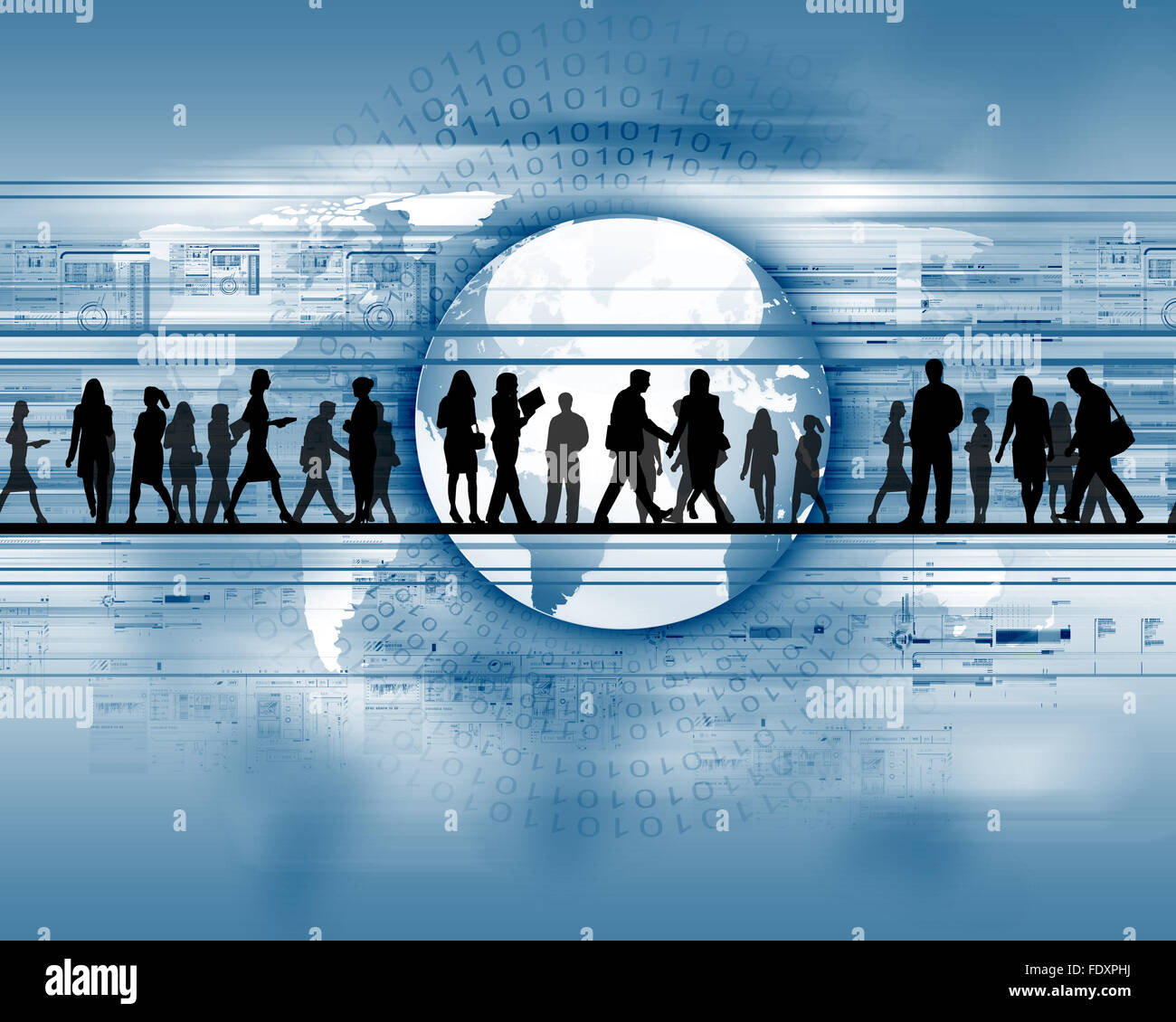 business people standing against world map background Stock Photo - Alamy