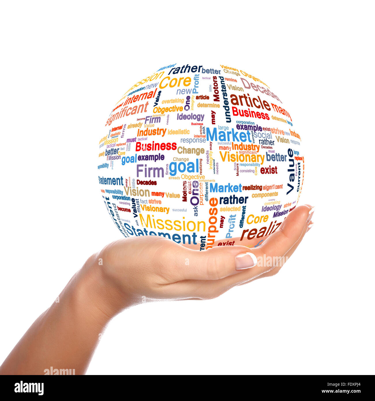 a world map made from business words as a concept of global business ...