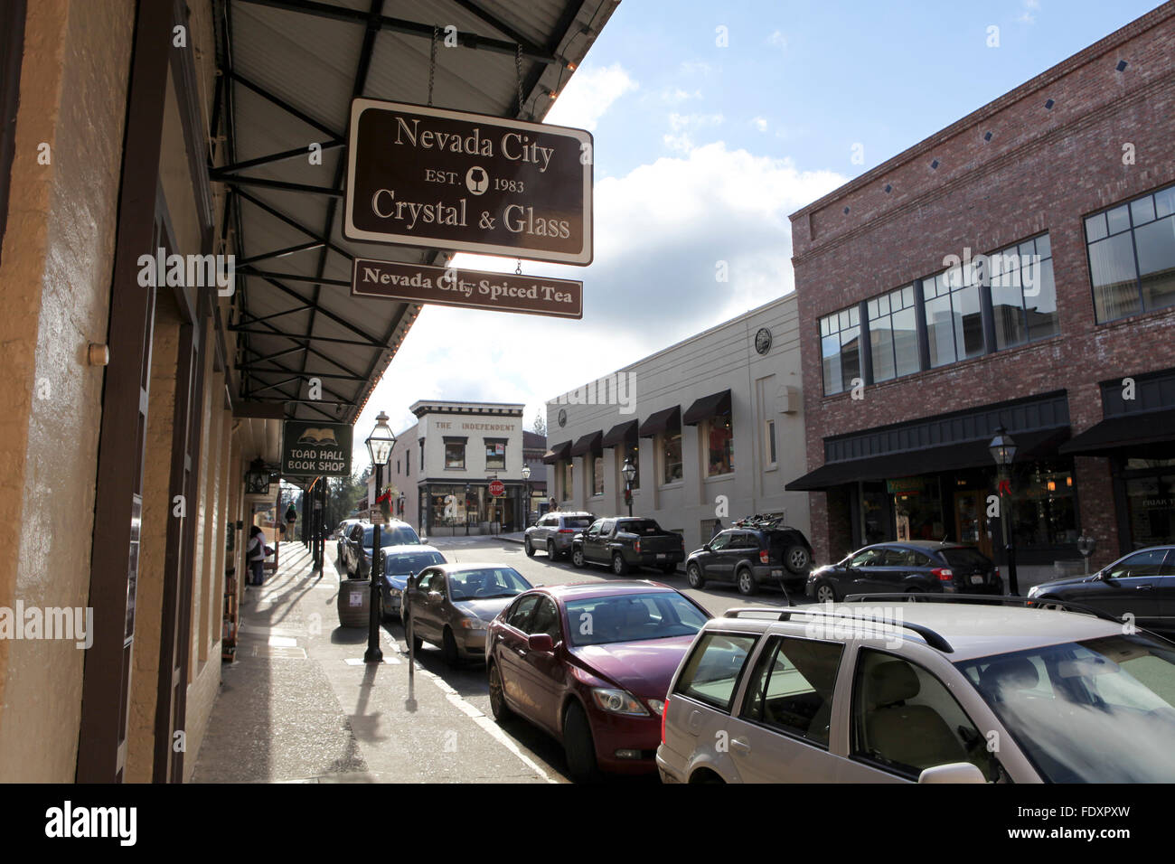 A view of downtown Nevada City in California Stock Photo - Alamy