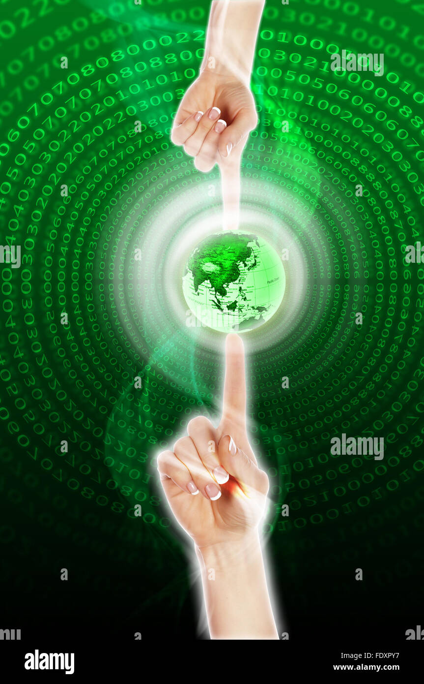 Planet earth symbol high technology hi-res stock photography and images ...