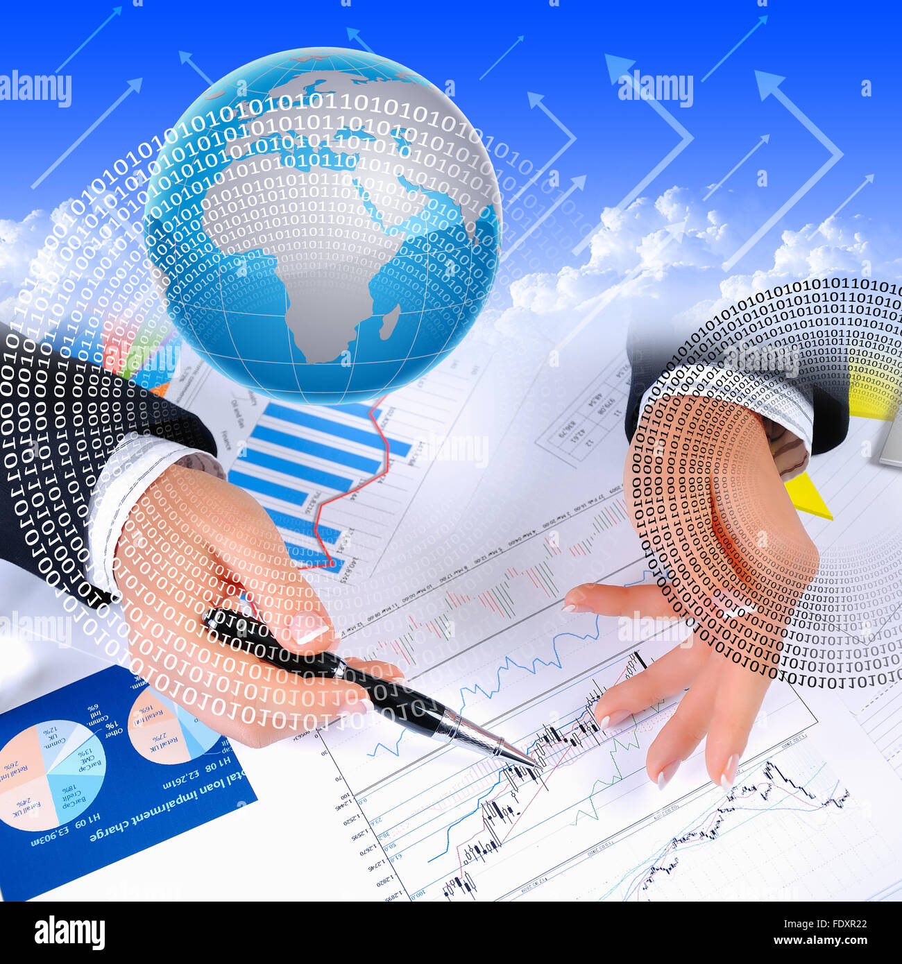 financial charts and graphs on the table Stock Photo - Alamy
