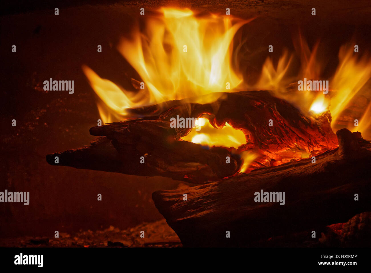 Glowing charcoal in fire evening hi-res stock photography and images ...