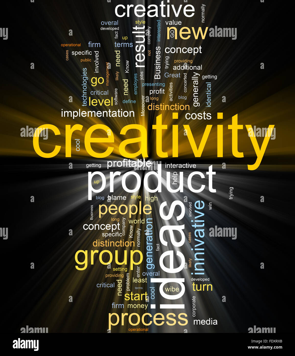 collage of different words on a dark background on business topics ...