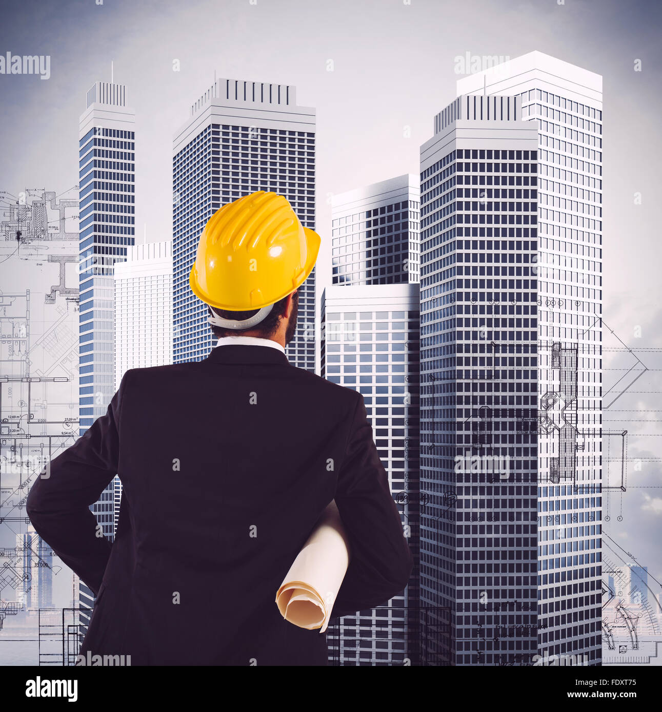 Successful engineer architect builder businessman hi-res stock ...