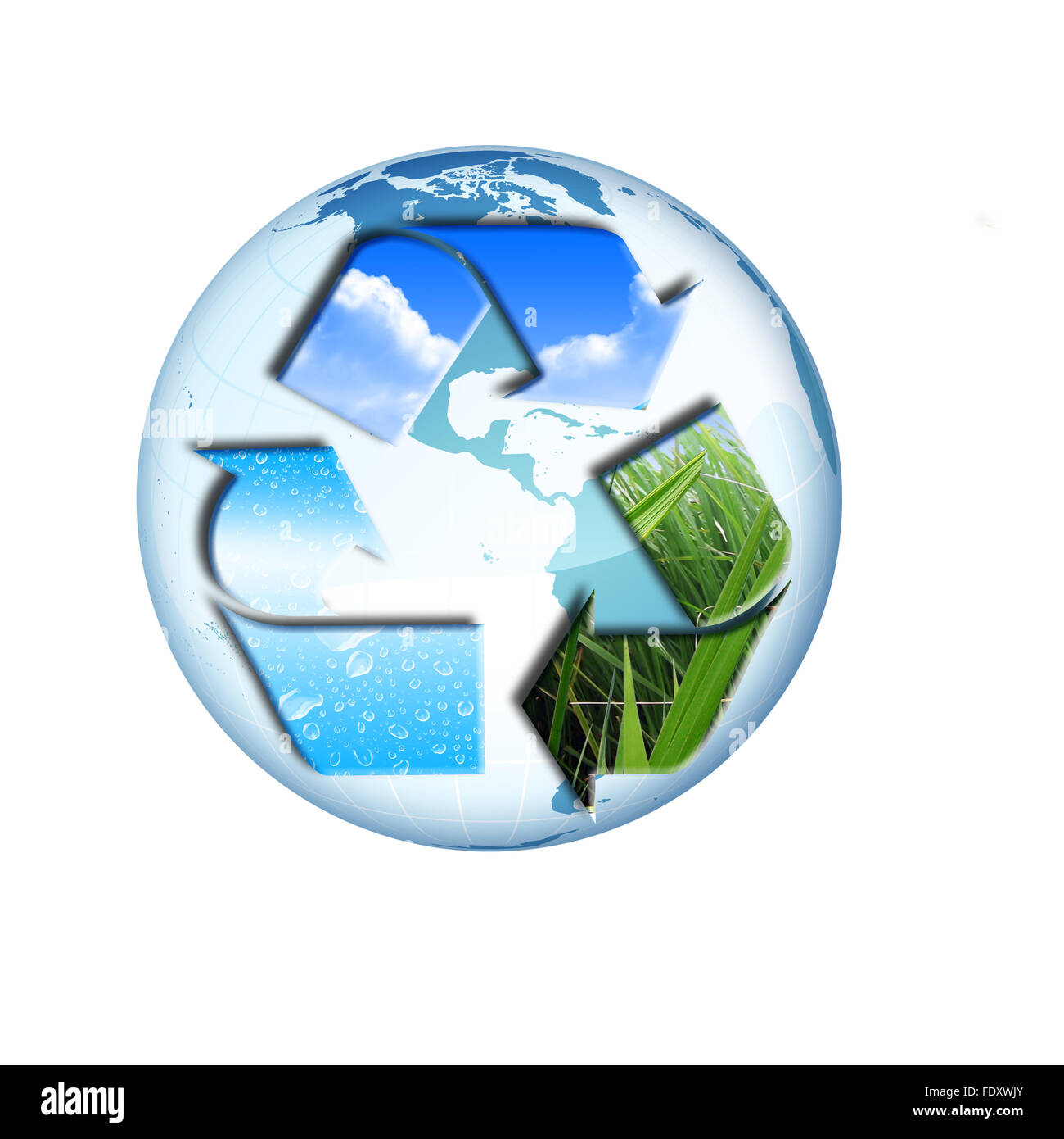 symbol of environment protection and recycling technology Stock Photo ...