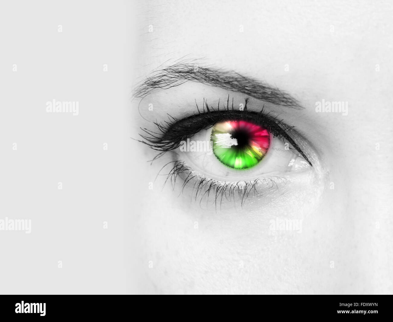 Colour image of a human eye close-up Stock Photo - Alamy