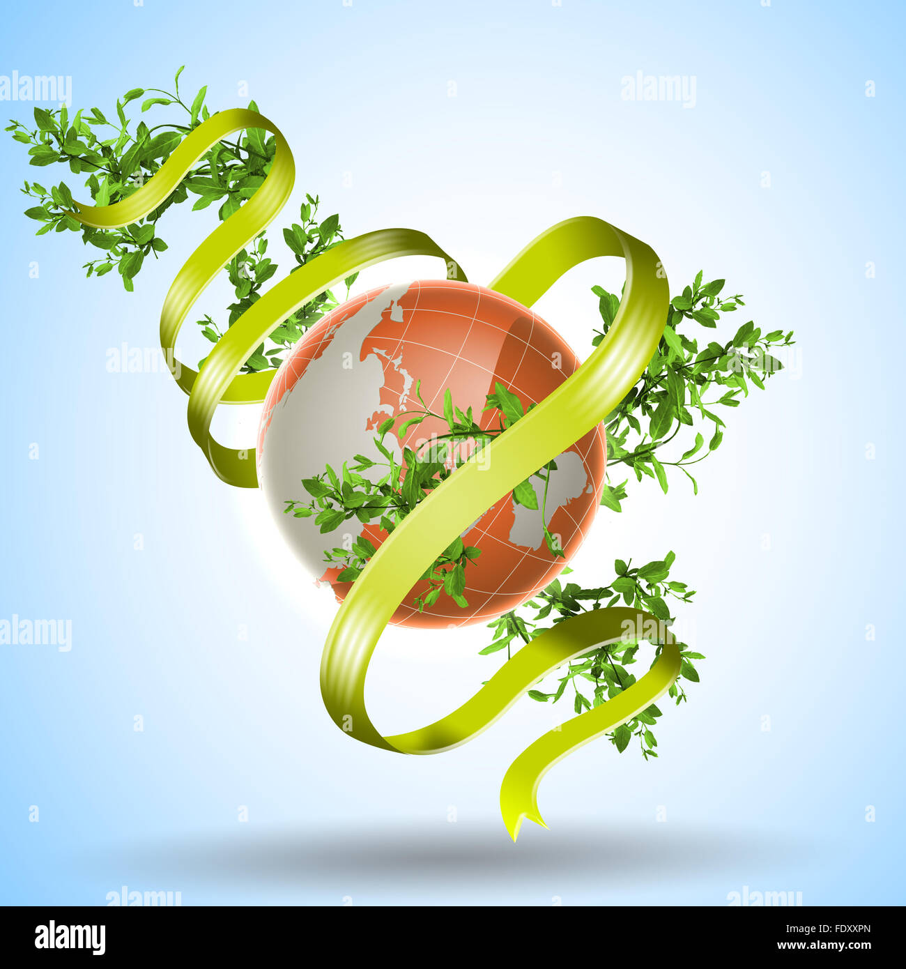 Image of green platen earth as symbol of environmental protection Stock ...