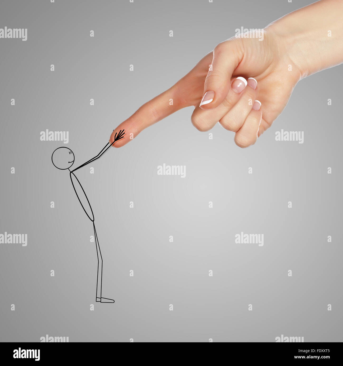 Deawing of a man shaking human hand Stock Photo - Alamy