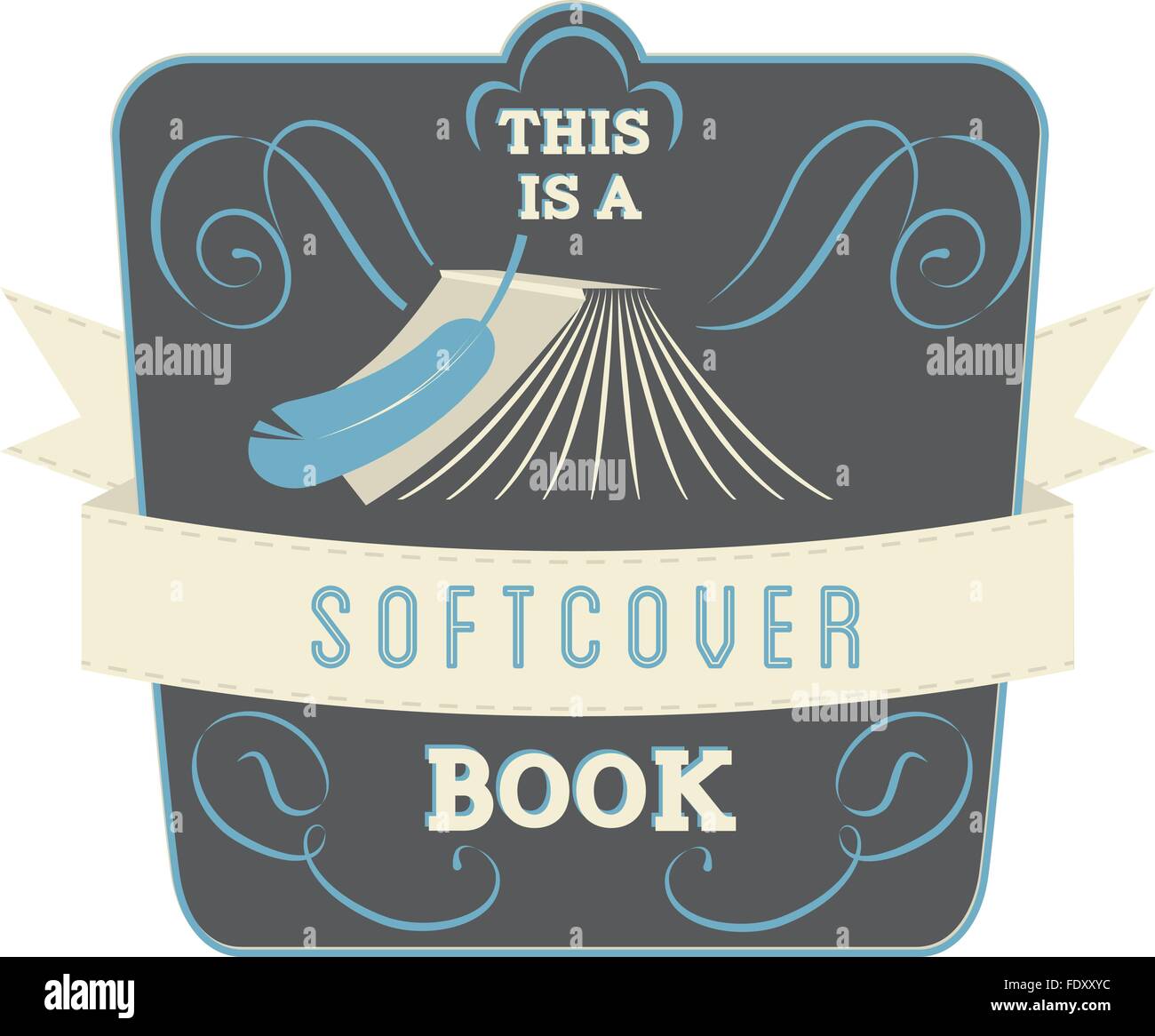 Book Style and Type Label: Softcover Book Stock Vector Image & Art - Alamy