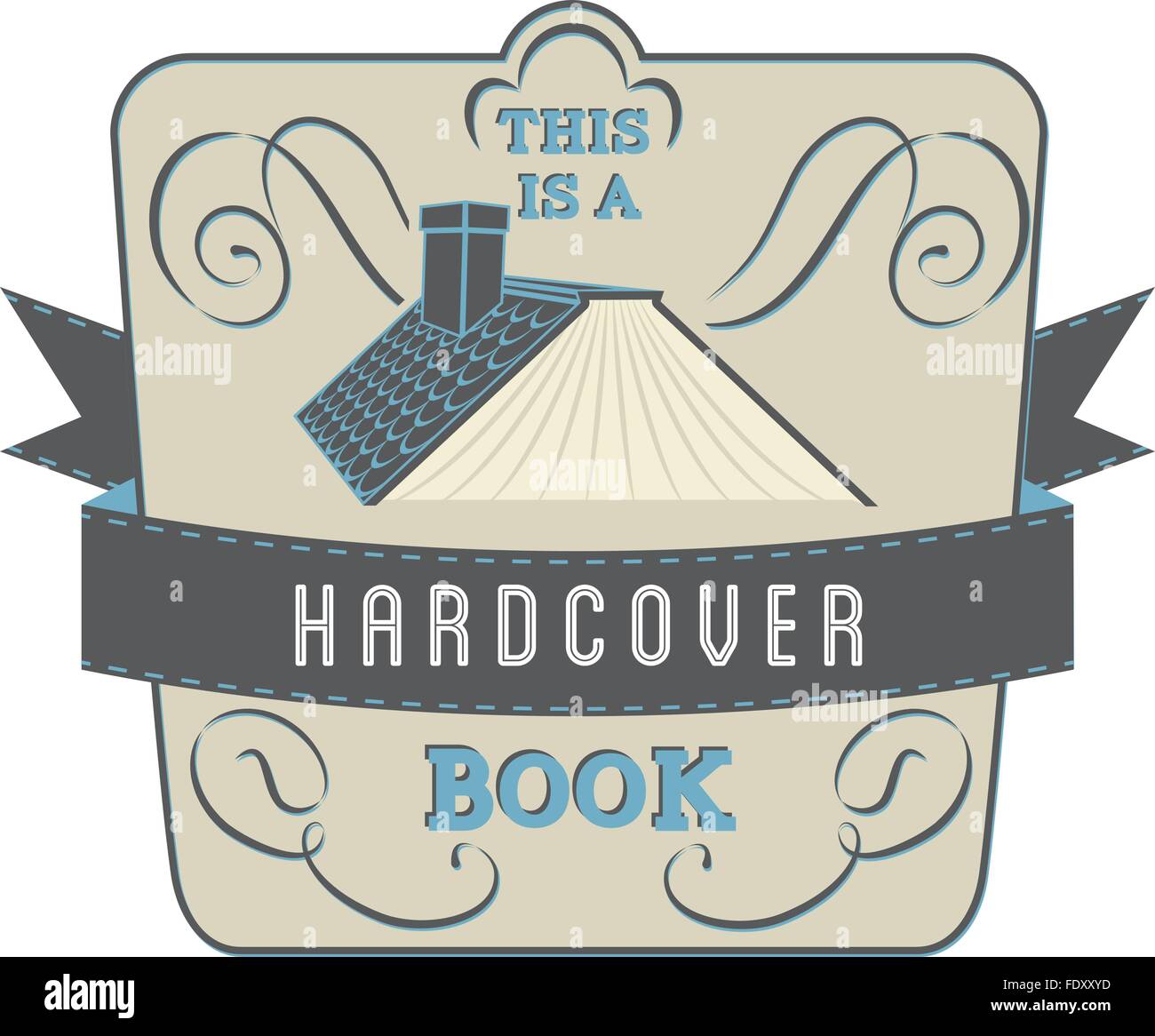 Book Style and Type Label: Hardcover Book Stock Vector Image & Art - Alamy
