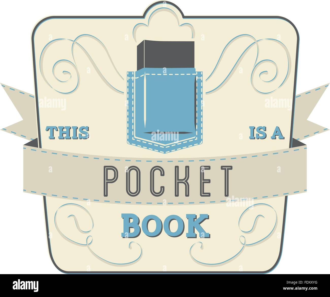 Book Style and Type Label: Pocket Book Stock Vector Image & Art - Alamy