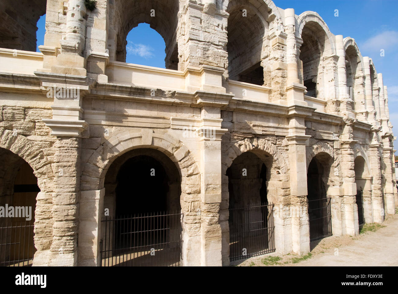 Arles Amphitheater, a Roman arena in the southern France Stock Photo ...