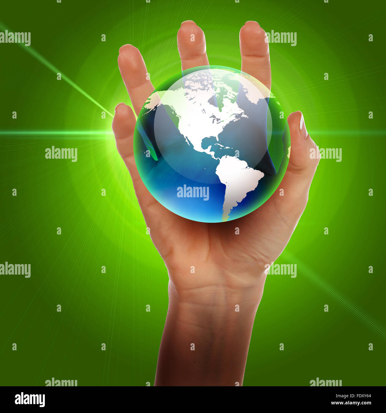 Hands and Earth. Symbol of environmental protection Stock Photo - Alamy