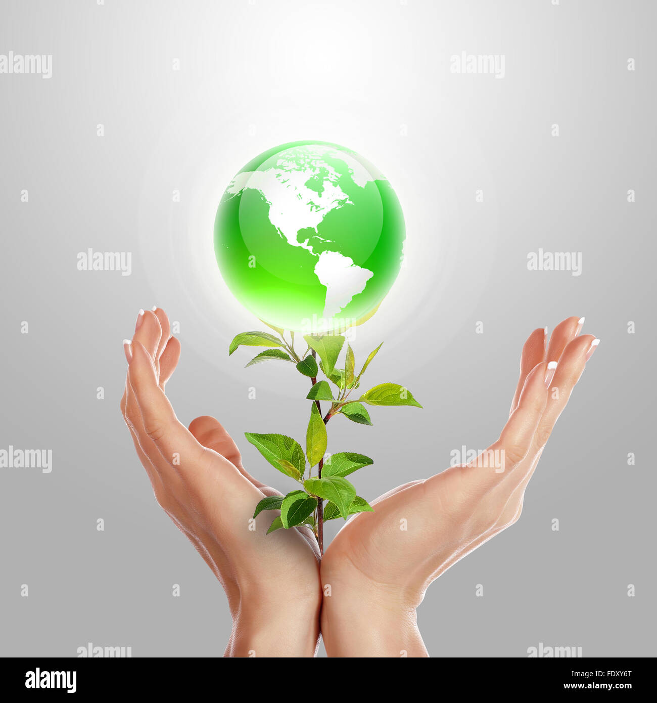 Hands and Earth. Symbol of environmental protection Stock Photo - Alamy