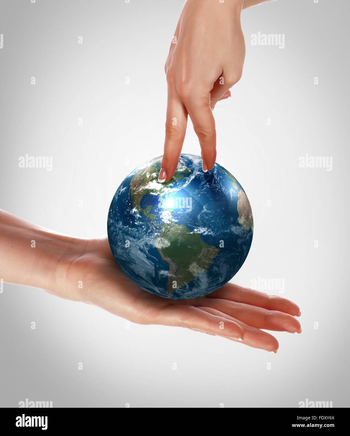 Hands and Earth. Symbol of environmental protection Stock Photo - Alamy