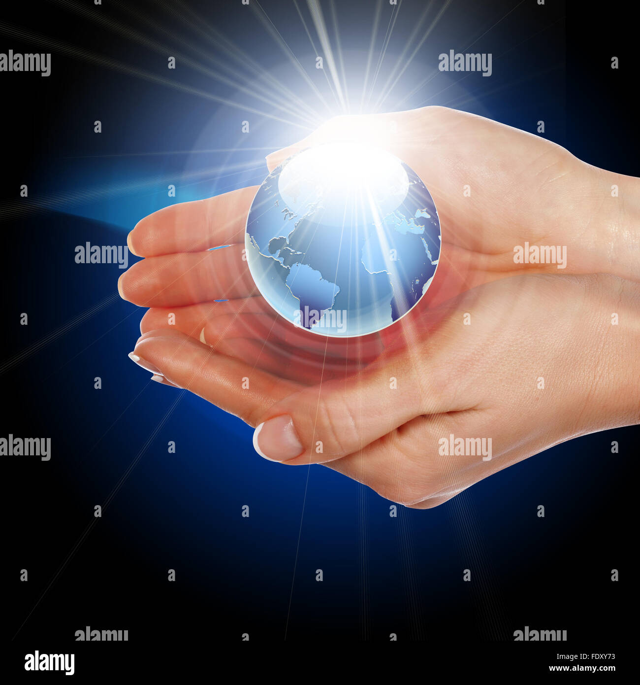 Hands and Earth. Symbol of environmental protection Stock Photo - Alamy