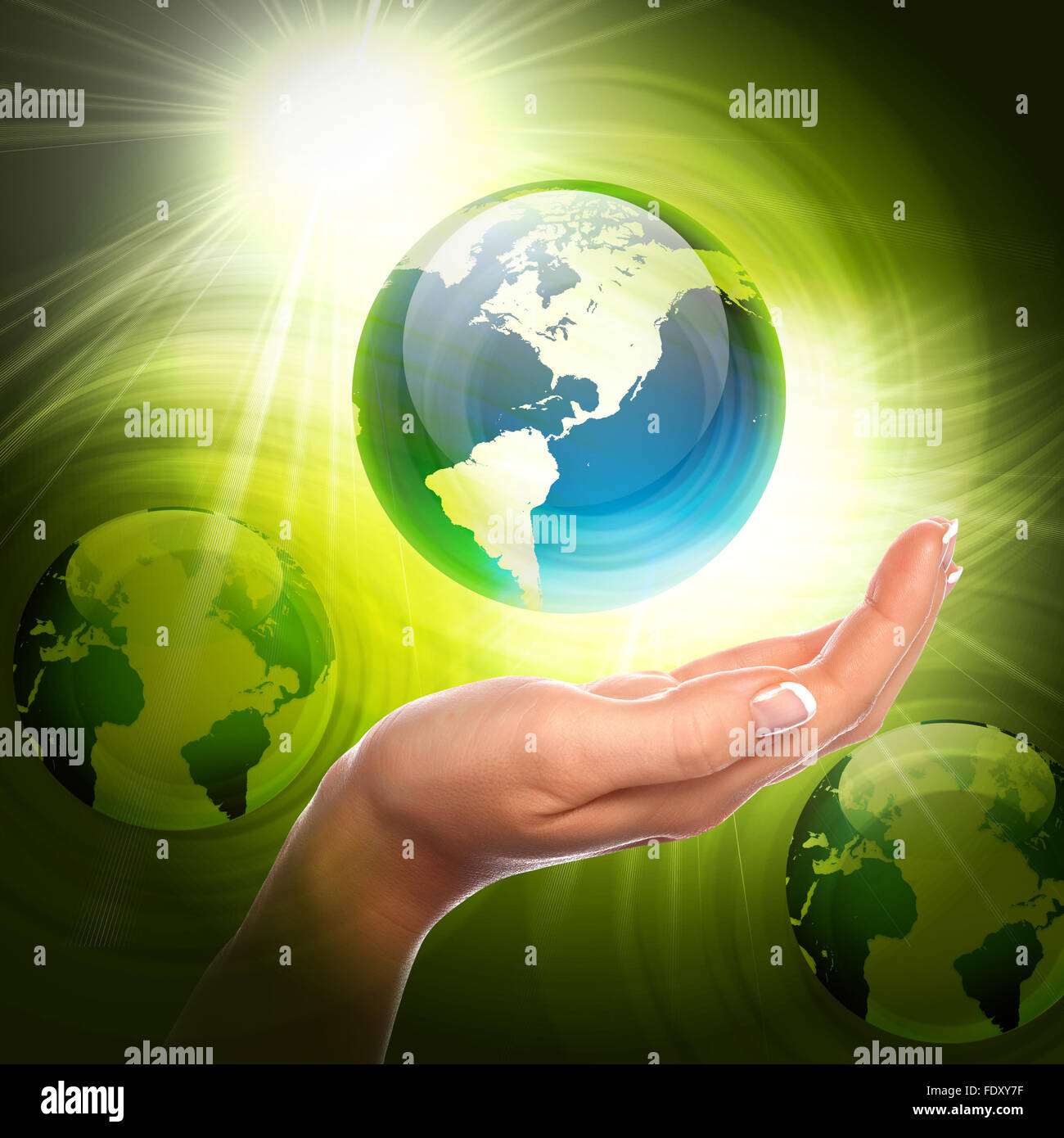 Hands and Earth. Symbol of environmental protection Stock Photo - Alamy