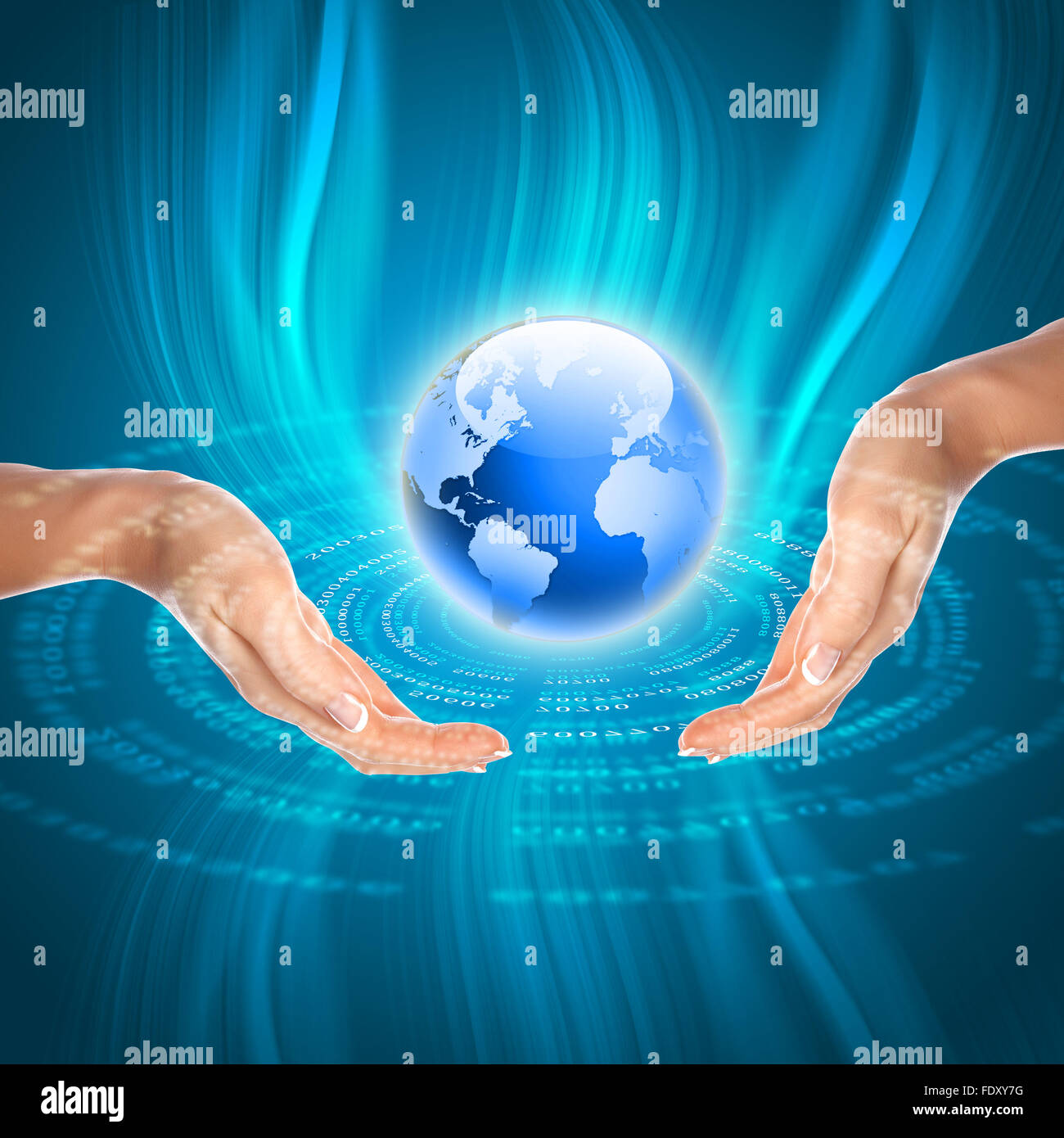 Hands and Earth. Symbol of environmental protection Stock Photo - Alamy