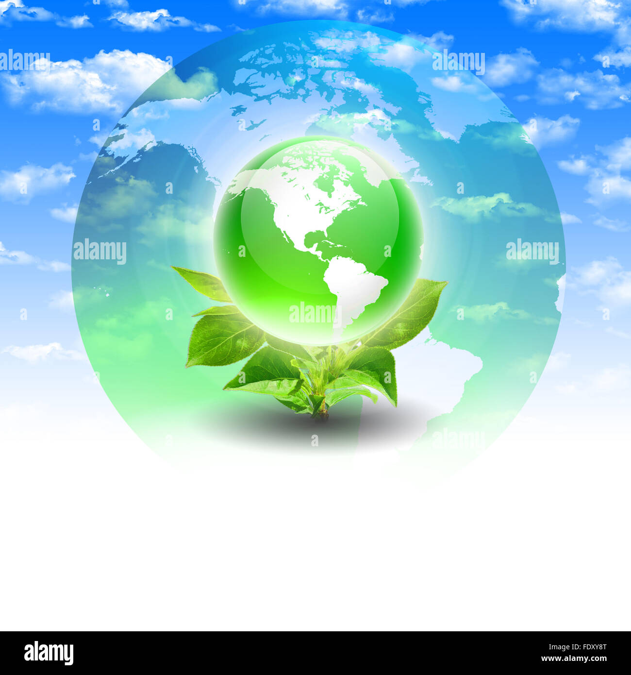 Our own earth symbol of environmental protection hi-res stock ...
