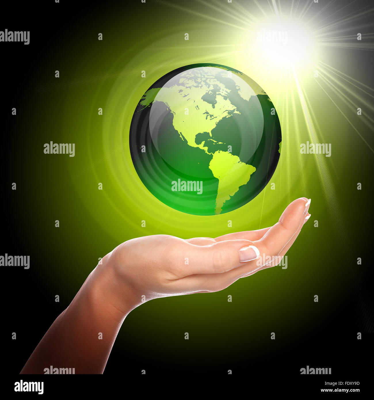 Hands and Earth. Symbol of environmental protection Stock Photo - Alamy