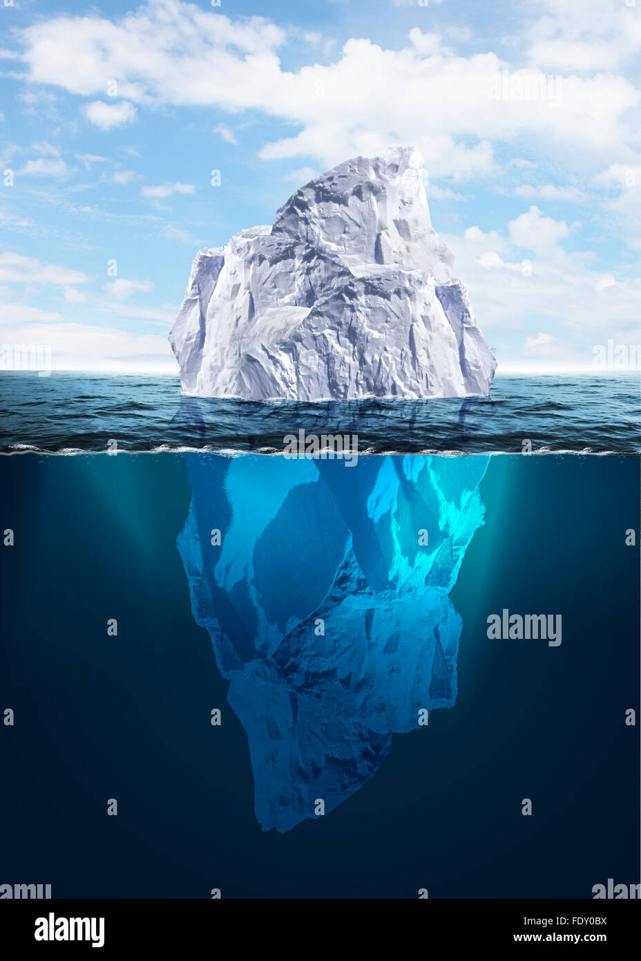 Antarctic iceberg in the ocean. Beautiful polar sea background Stock ...
