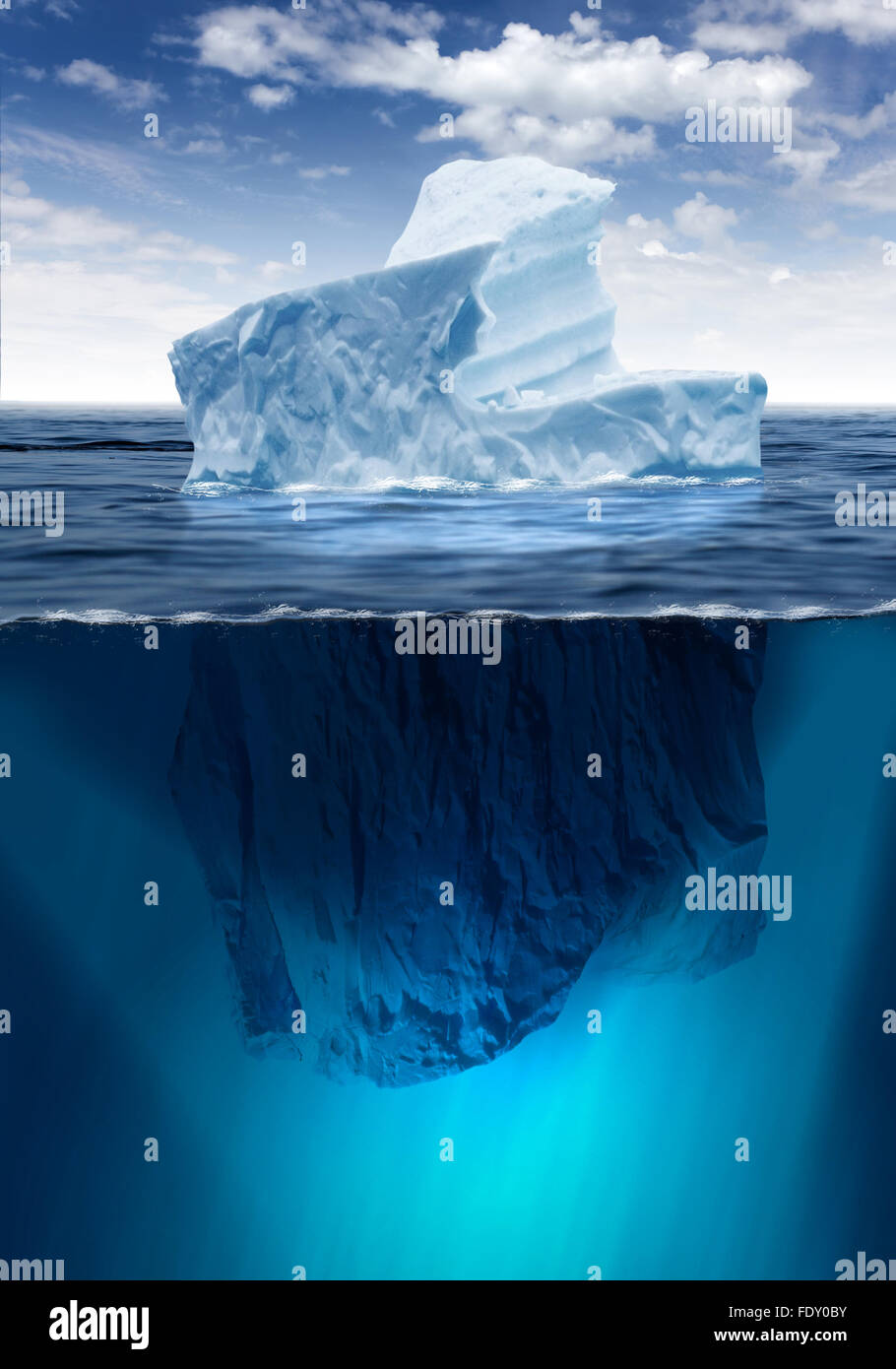 Antarctic iceberg in the ocean. Beautiful polar sea background Stock ...