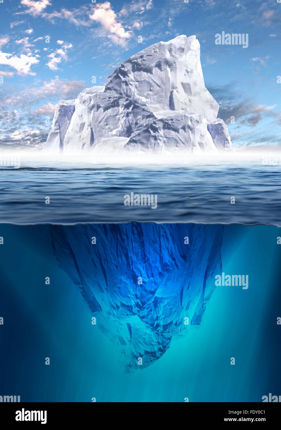 Antarctic iceberg in the ocean. Beautiful polar sea background Stock ...