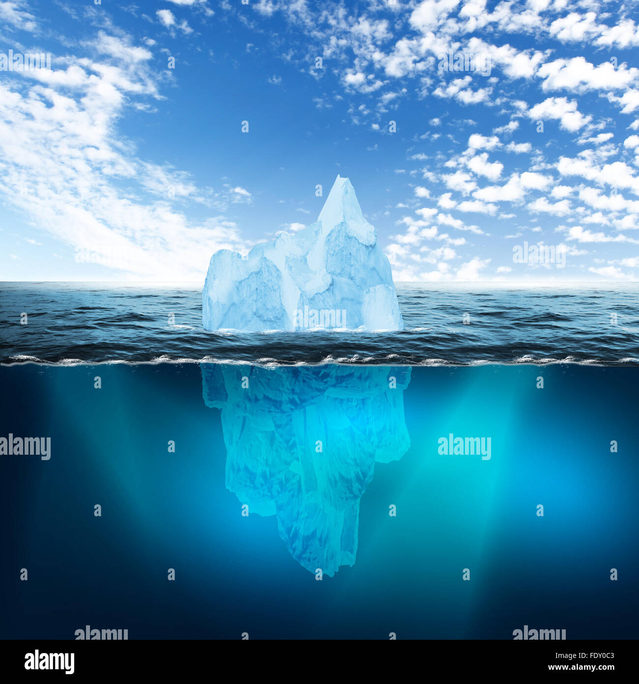 Antarctic iceberg in the ocean. Beautiful polar sea background Stock ...