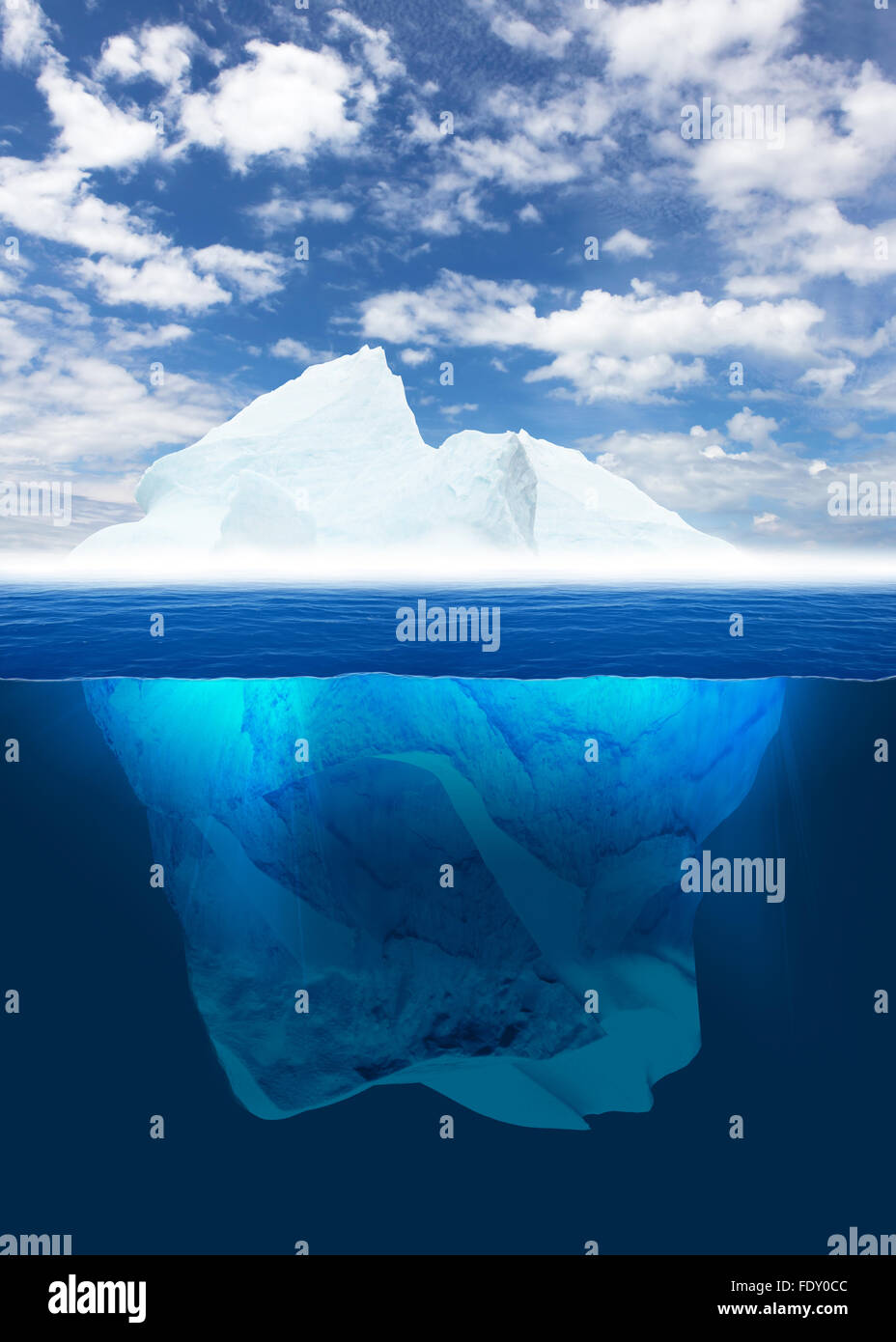 Antarctic iceberg in the ocean. Beautiful polar sea background Stock ...