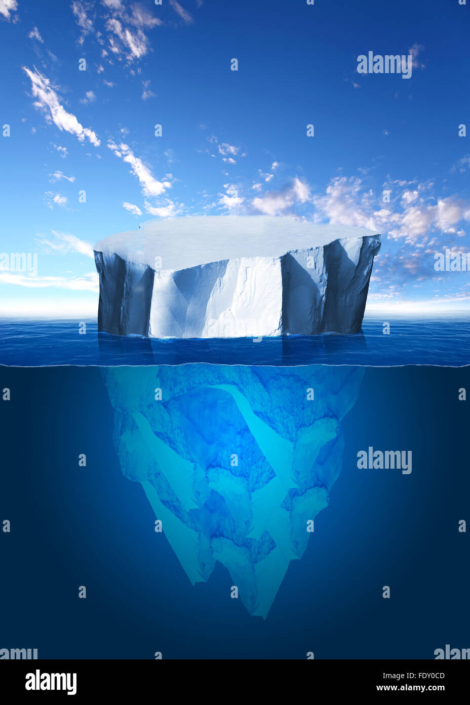 Antarctic iceberg in the ocean. Beautiful polar sea background Stock ...