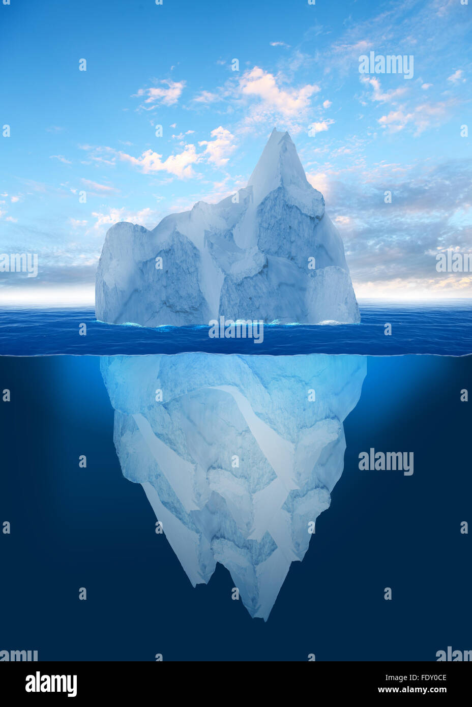 Antarctic iceberg in the ocean. Beautiful polar sea background Stock ...