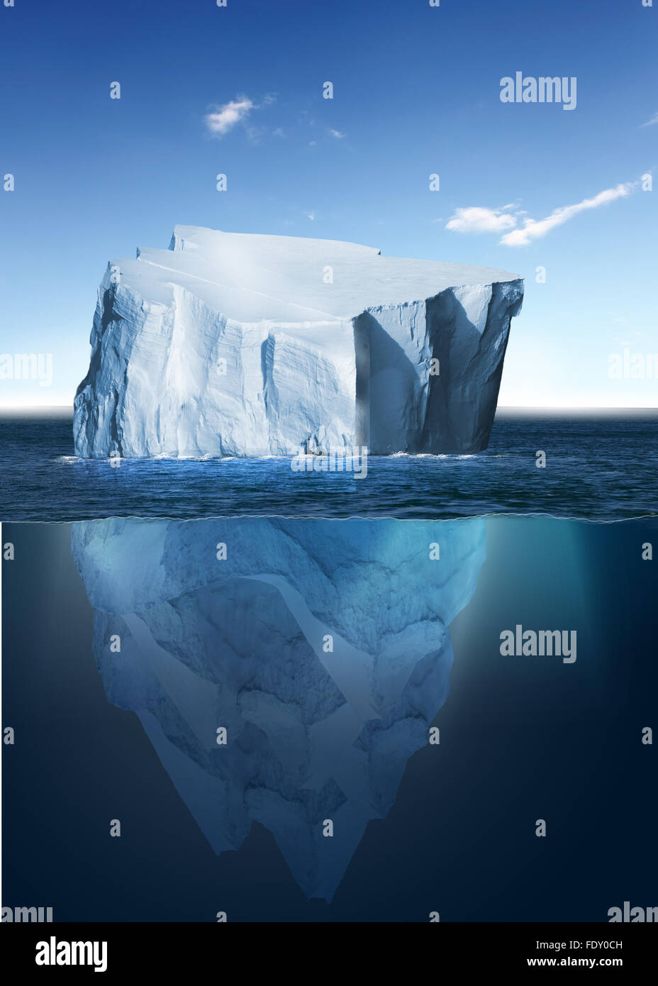 Antarctic iceberg in the ocean. Beautiful polar sea background Stock ...