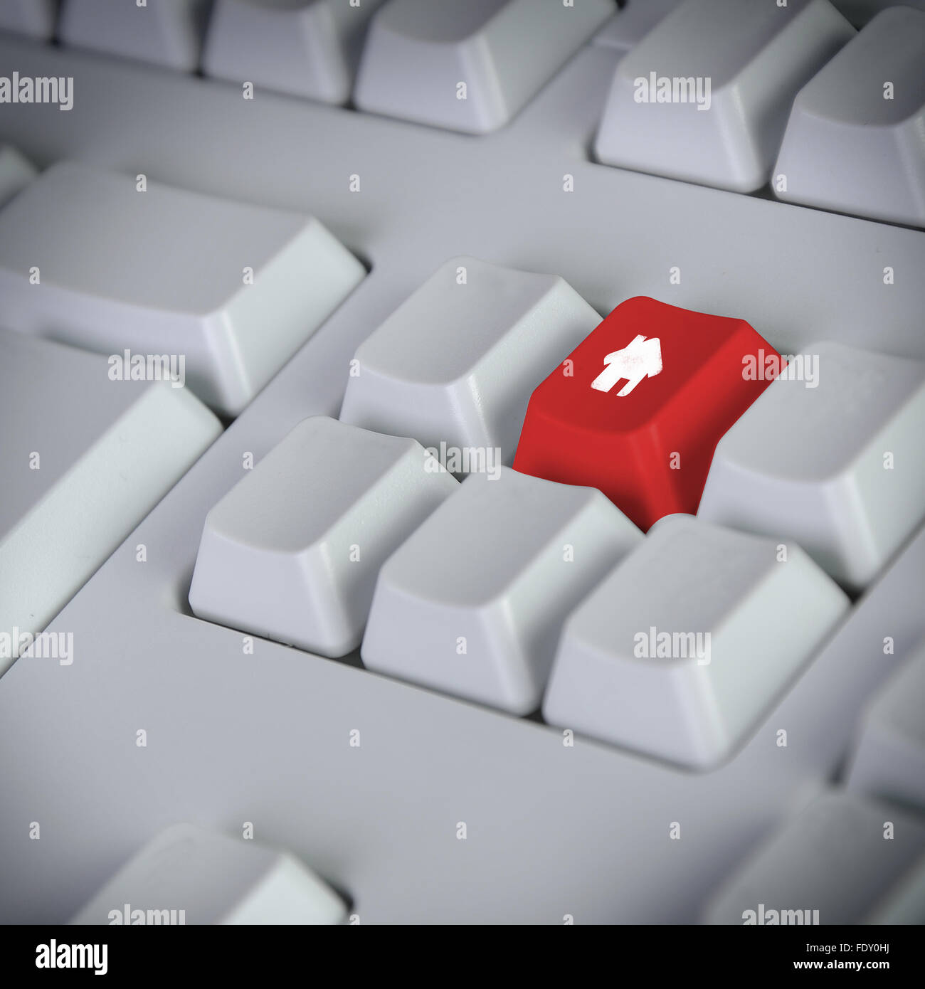 Computer keyboard with home symbol on it Stock Photo - Alamy