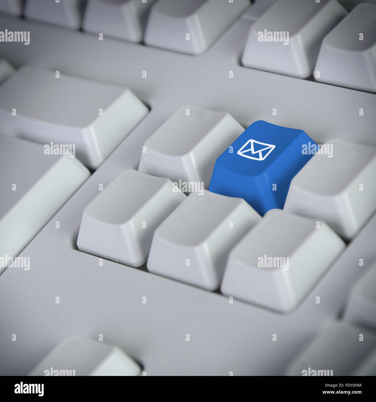 Computer keyboard with communication symbol on it Stock Photo - Alamy