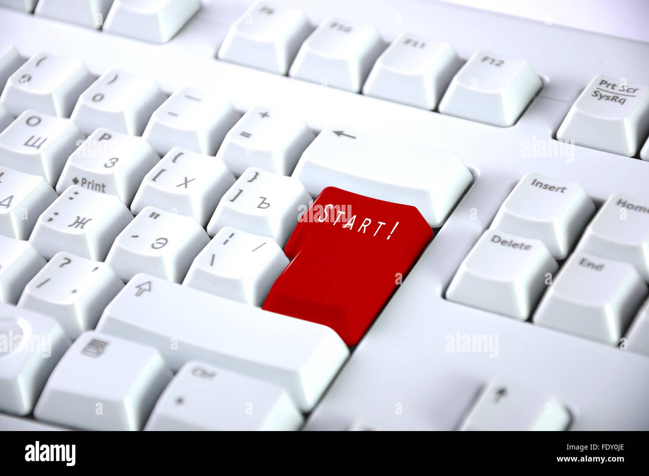 Detail of the keyboard with color key Stock Photo - Alamy