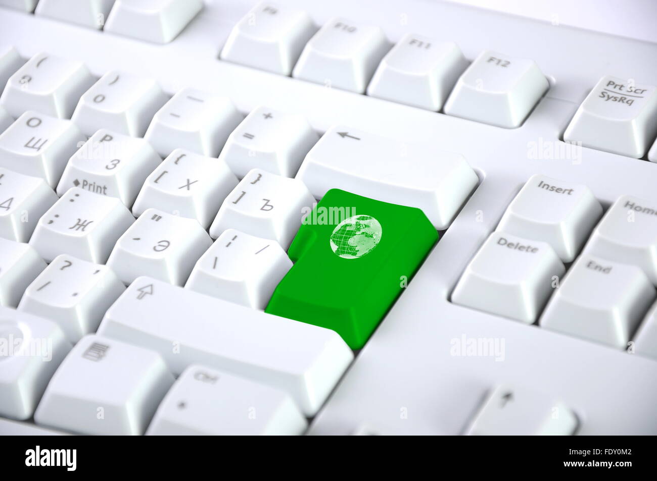 Detail of the keyboard with color key Stock Photo - Alamy