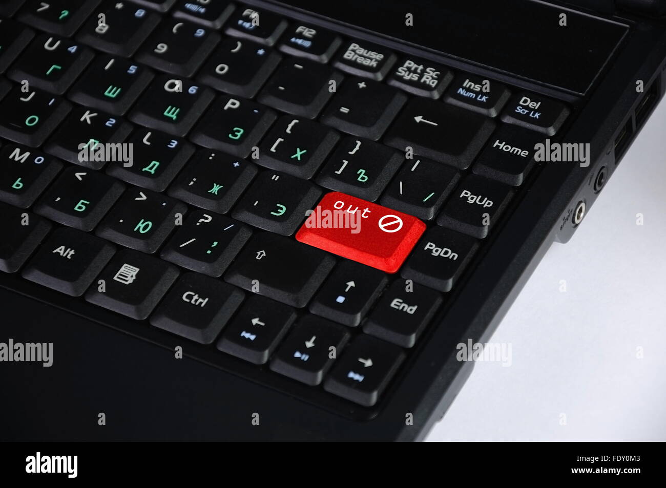 Detail of the keyboard with color key Stock Photo - Alamy