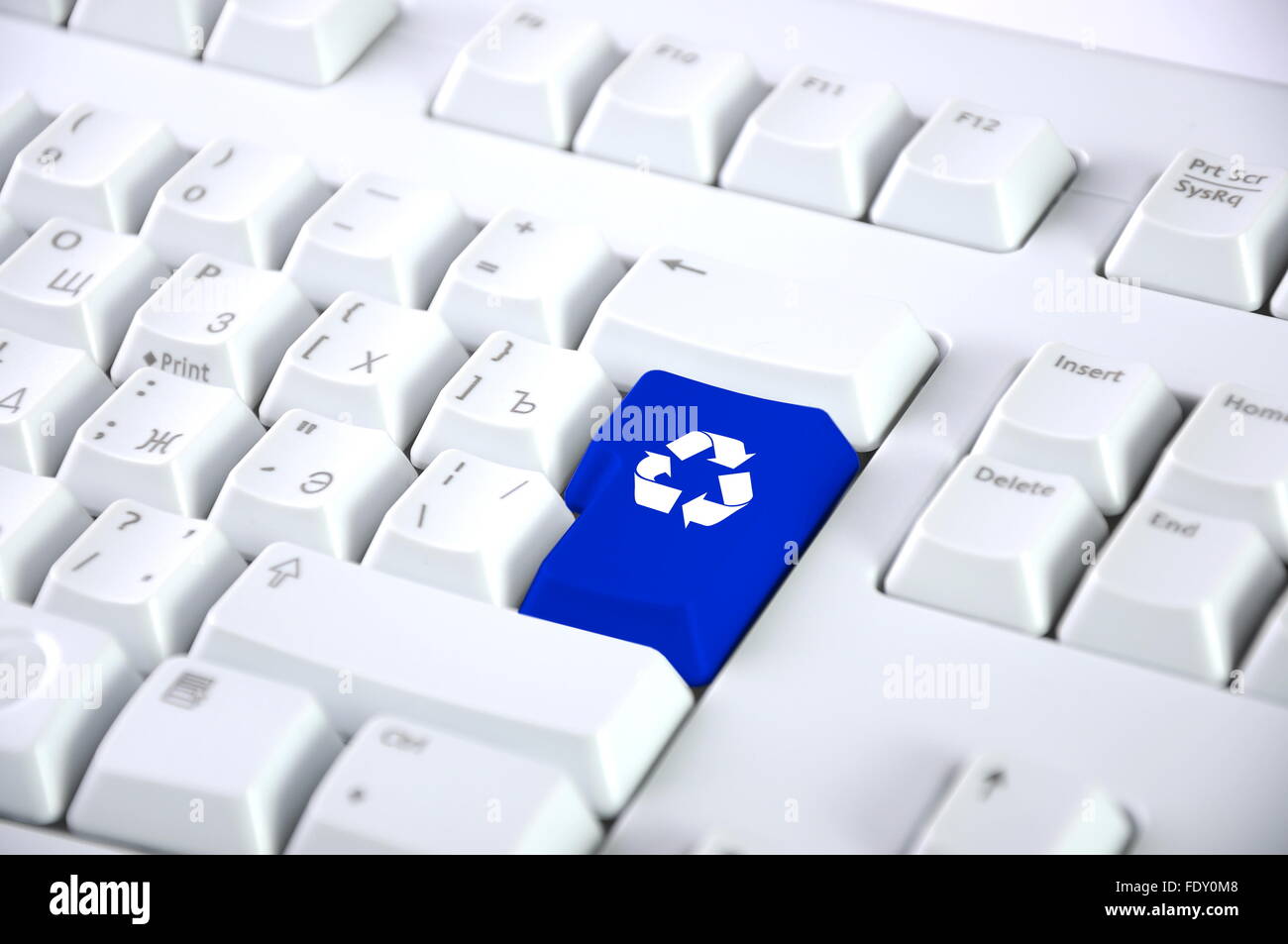 Detail of the keyboard with color key Stock Photo - Alamy