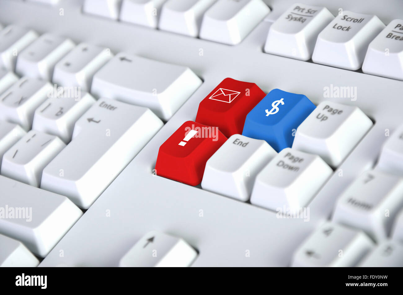 Computer keyboard with success symbol on it Stock Photo - Alamy