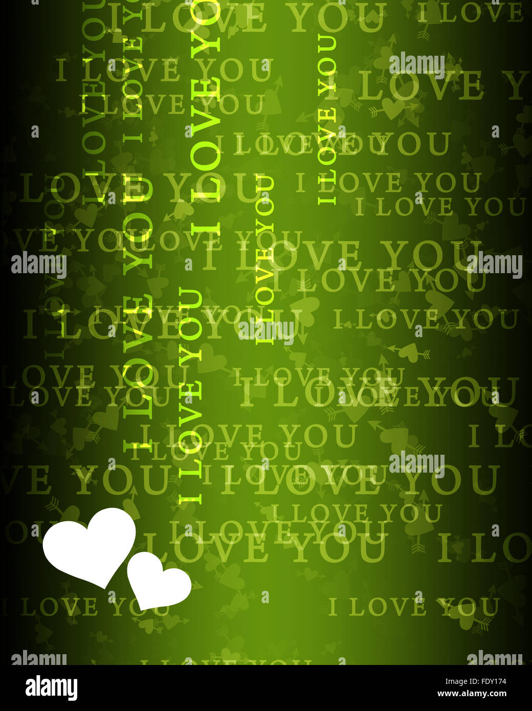 wallpaper with love hearts against colour background Stock Photo - Alamy