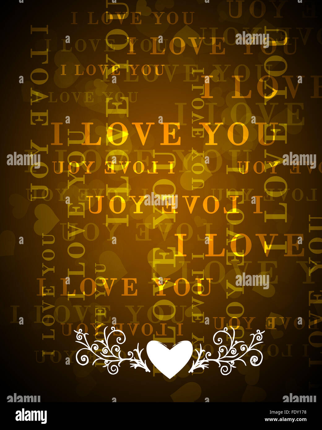 wallpaper with love hearts against colour background Stock Photo - Alamy