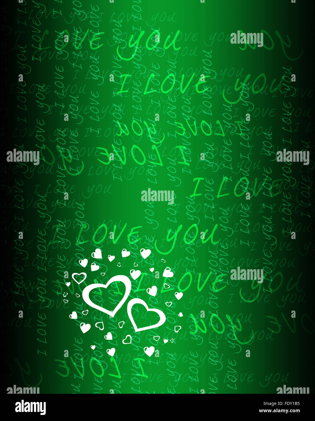 wallpaper with love hearts against colour background Stock Photo - Alamy