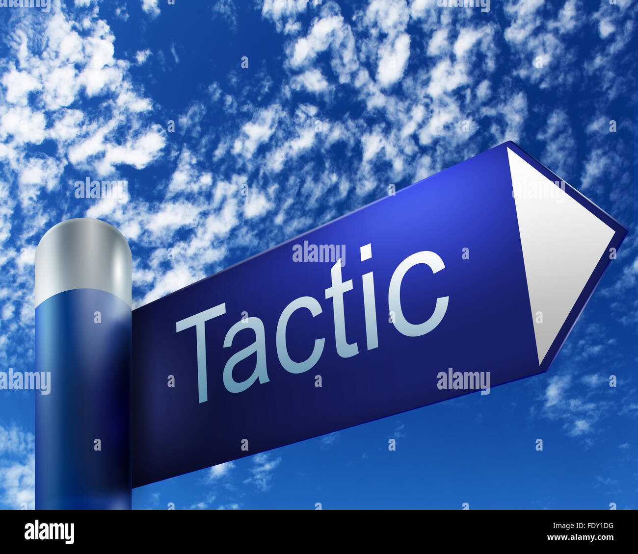 blue road sign with word Tactic on it Stock Photo - Alamy